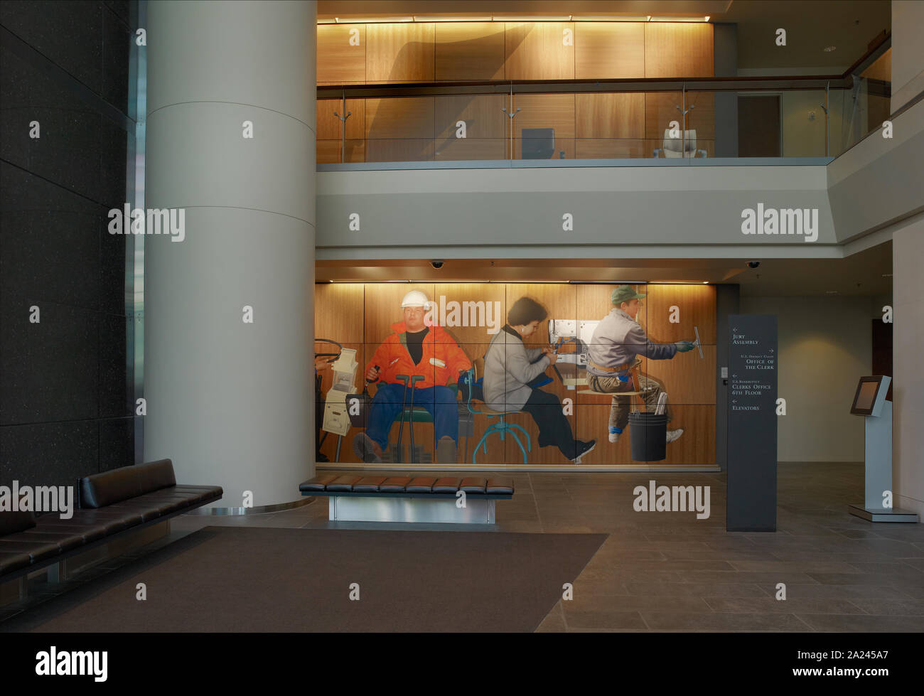 Painting Three Sets of Twelve at interior main lobby of the U.S ...