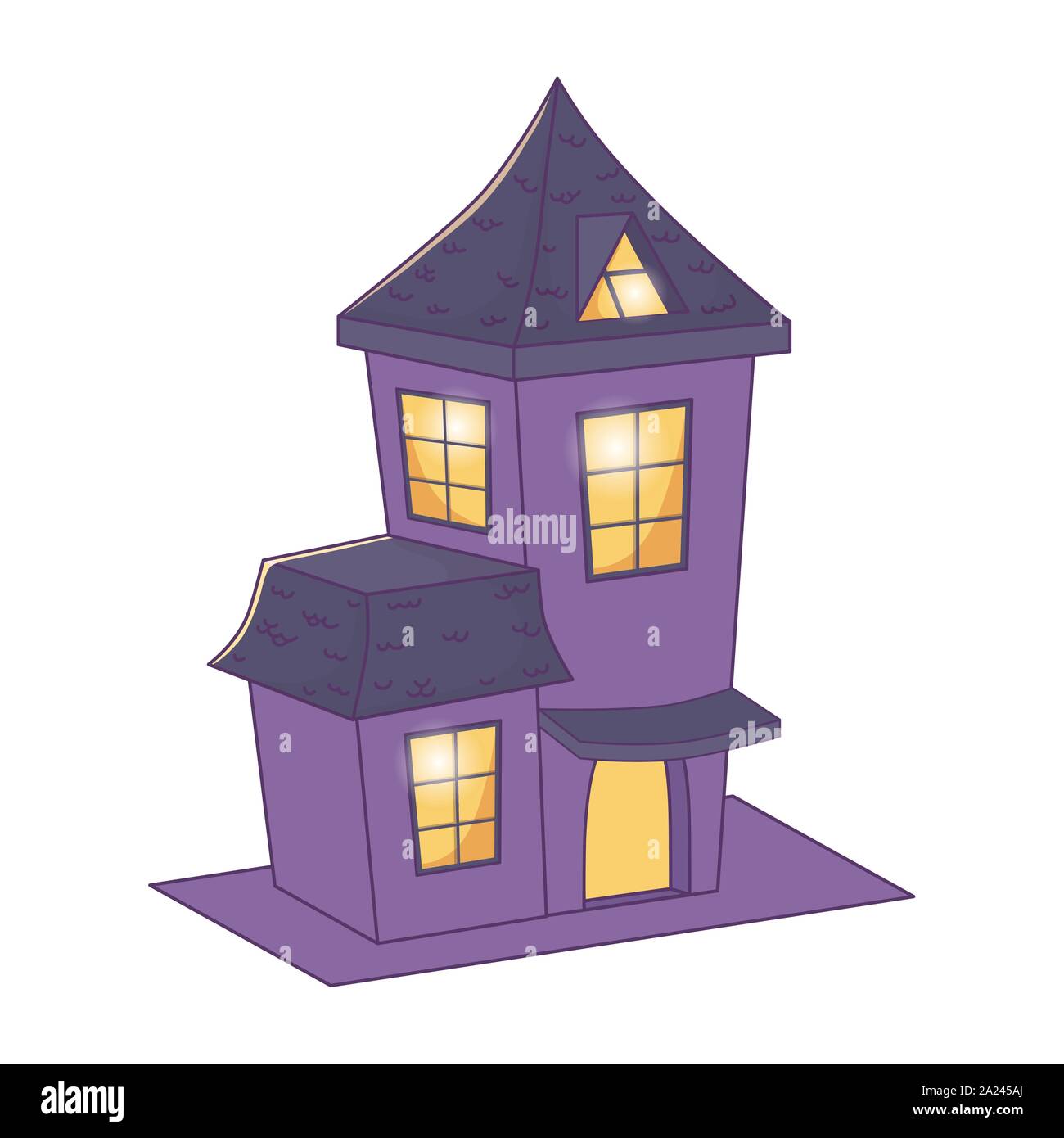 haunted house trick or treat happy halloween vector illustration Stock ...