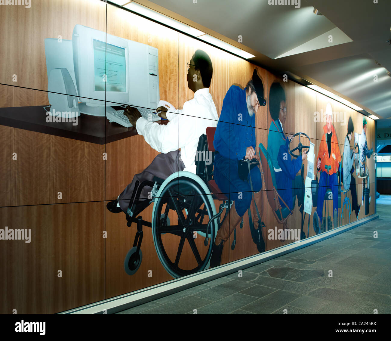 Painting Three Sets of Twelve at interior main lobby of the U.S ...