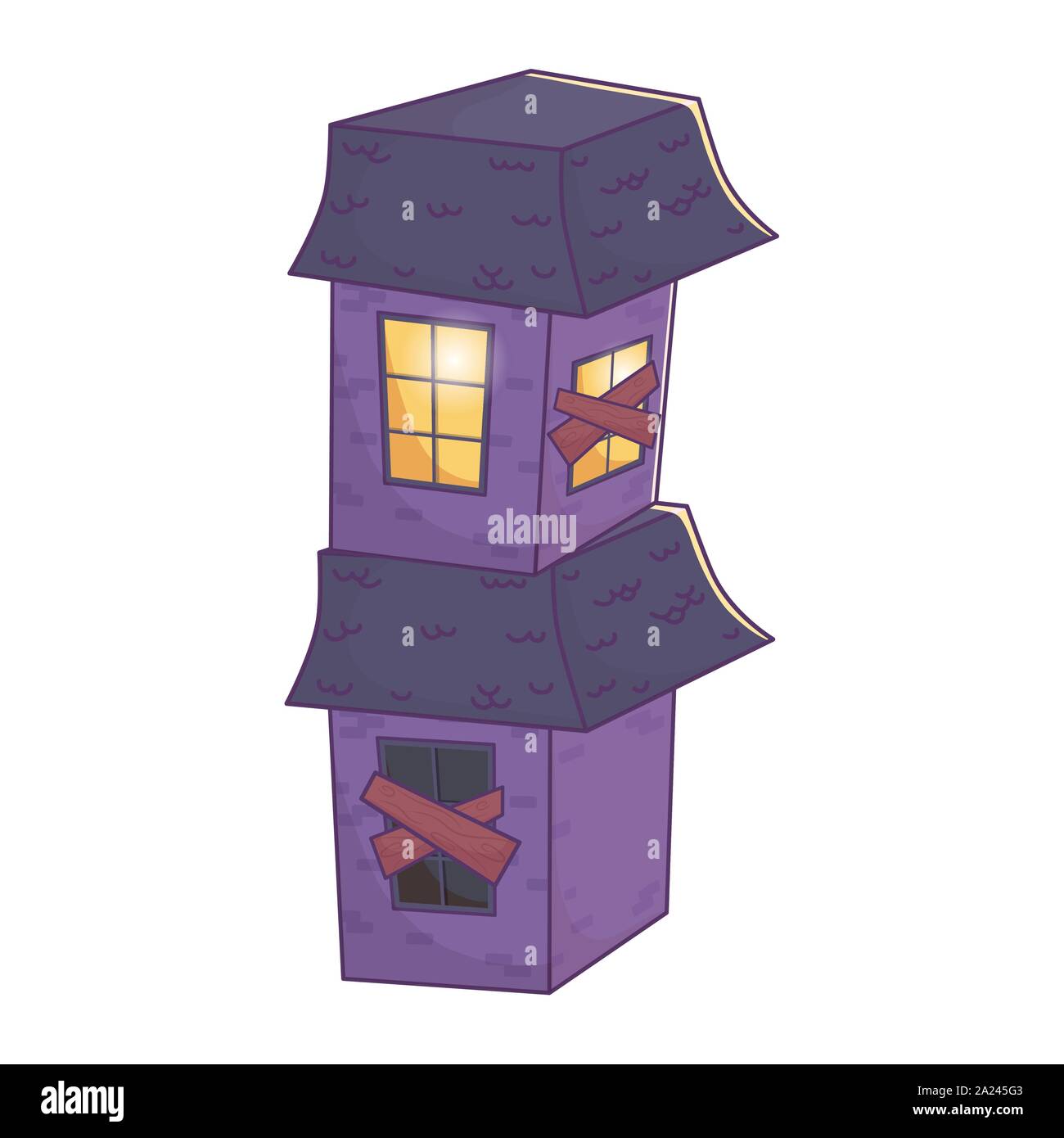 haunted house trick or treat happy halloween vector illustration Stock ...
