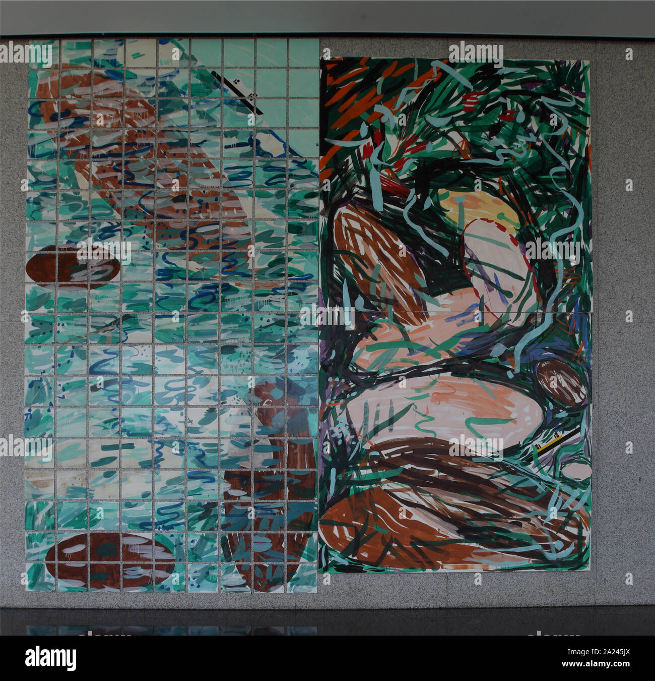 Paintings Swimmers Atlanta at the Russell Federal Building & U.S ...