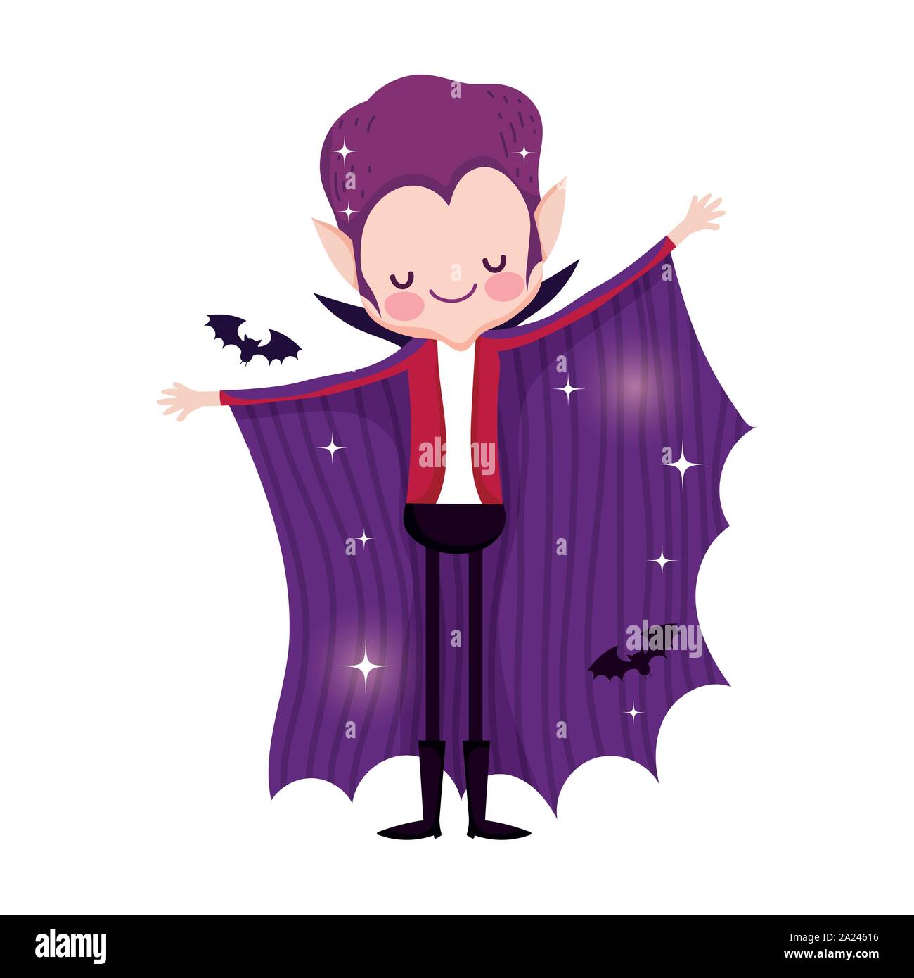 dracula trick or treat happy halloween vector illustration Stock Vector ...