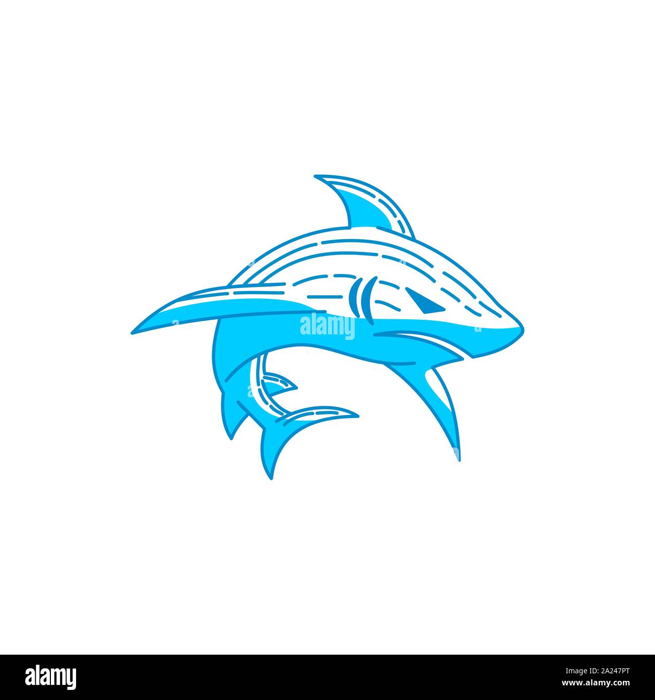 Shark logo Emblem design vector isolated concept template Stock Vector ...