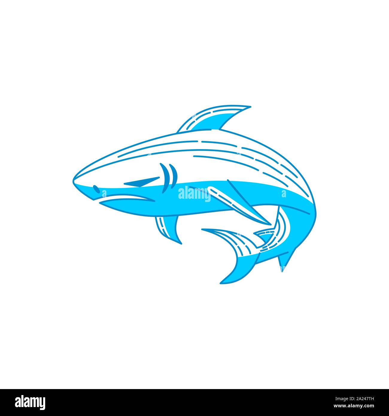 Shark power logo Cut Out Stock Images & Pictures - Alamy