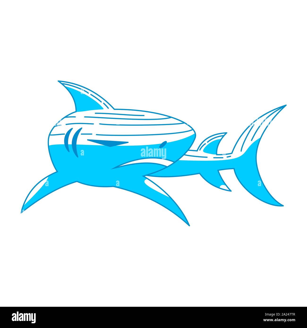 Shark logo Symbol design vector isolated illustration template Stock ...