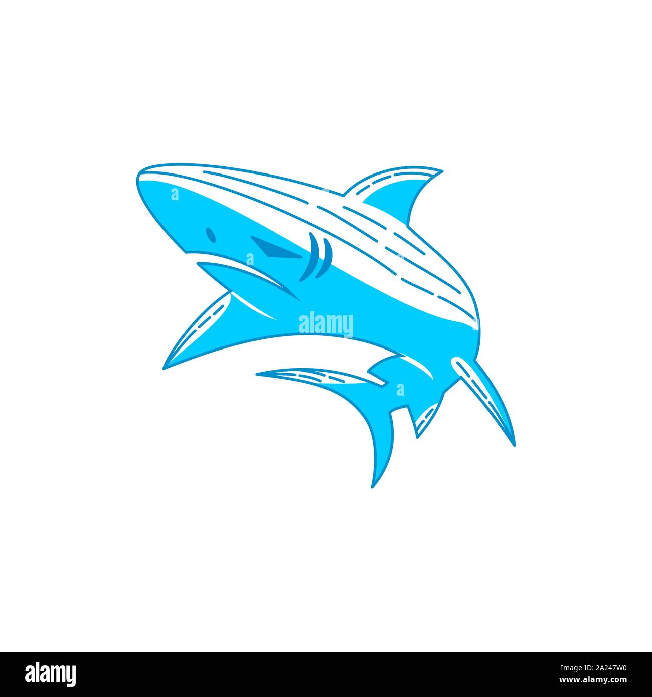Shark power logo hi-res stock photography and images - Alamy