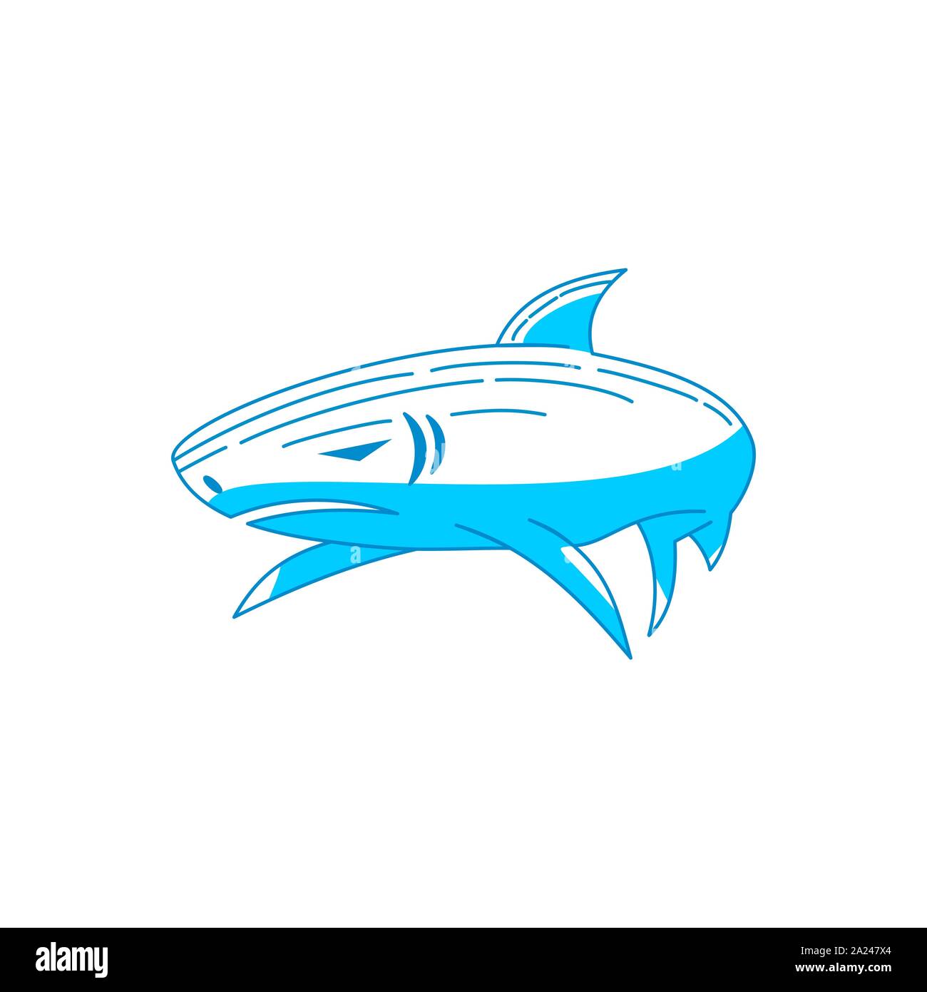 Shark logo Character design vector isolated modern template Stock ...