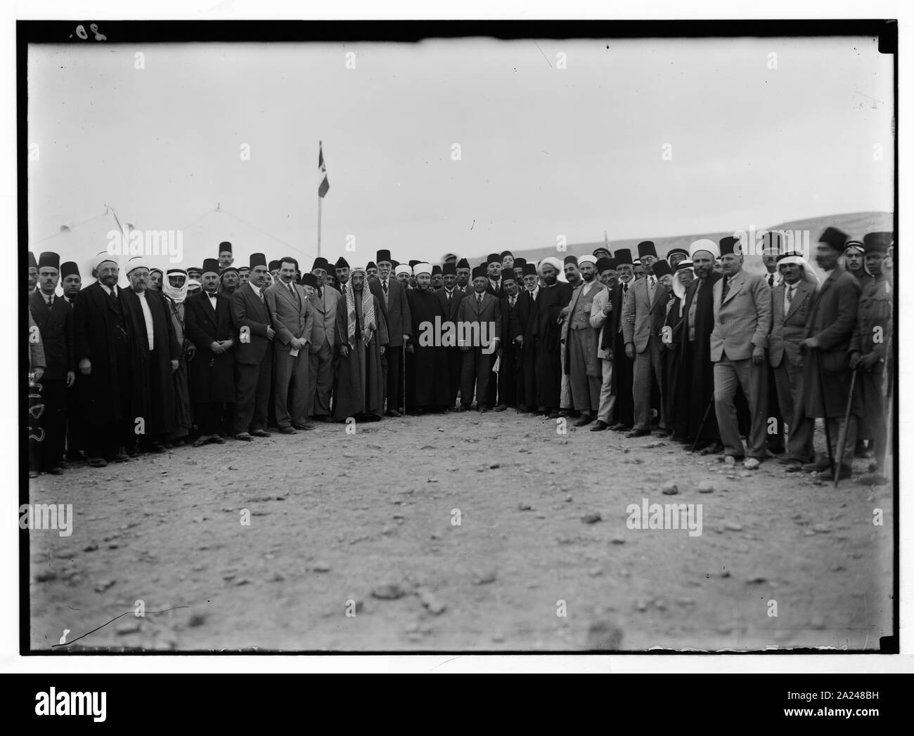 Pan-Islamic conference. Gathers at Shunet Nimrin, Transjordan. Group of ...