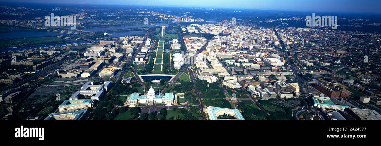 Panorama aerial view of Washington, D.C Stock Photo - Alamy