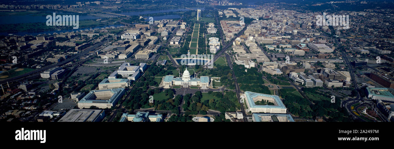 Panorama aerial view of Washington, D.C Stock Photo - Alamy