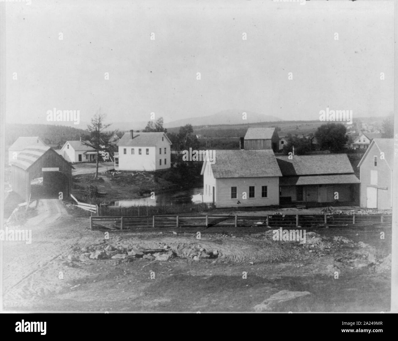 Small countryside village homes Black and White Stock Photos & Images ...