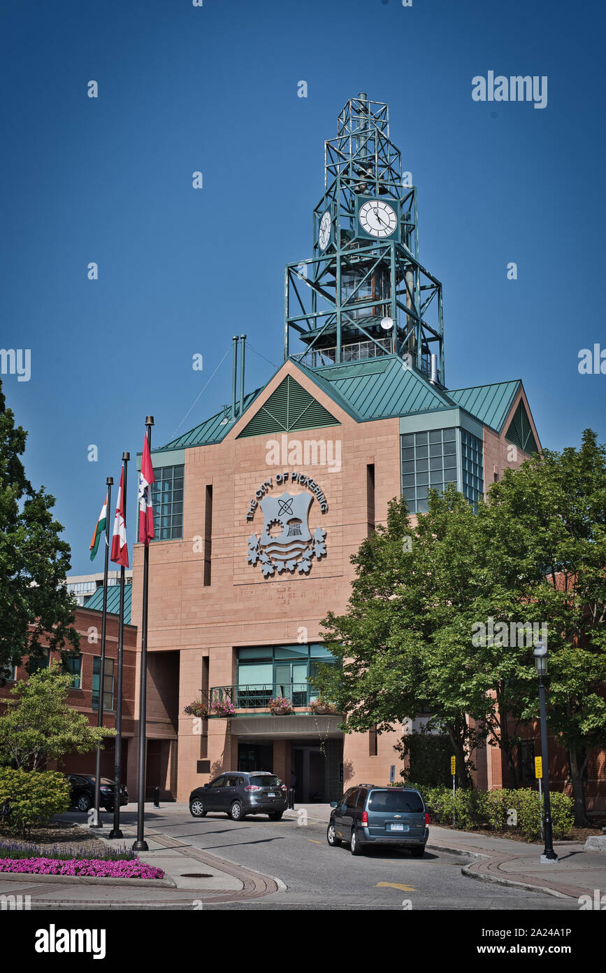 Pickering City Hall on bright clear sky day Stock Photo - Alamy