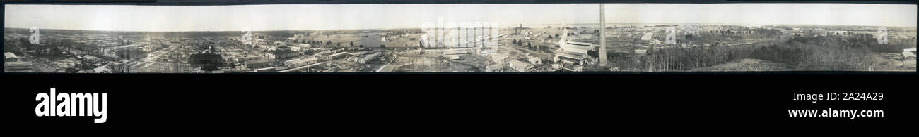 Panorama showing village, power house, shell loading lines and police ...