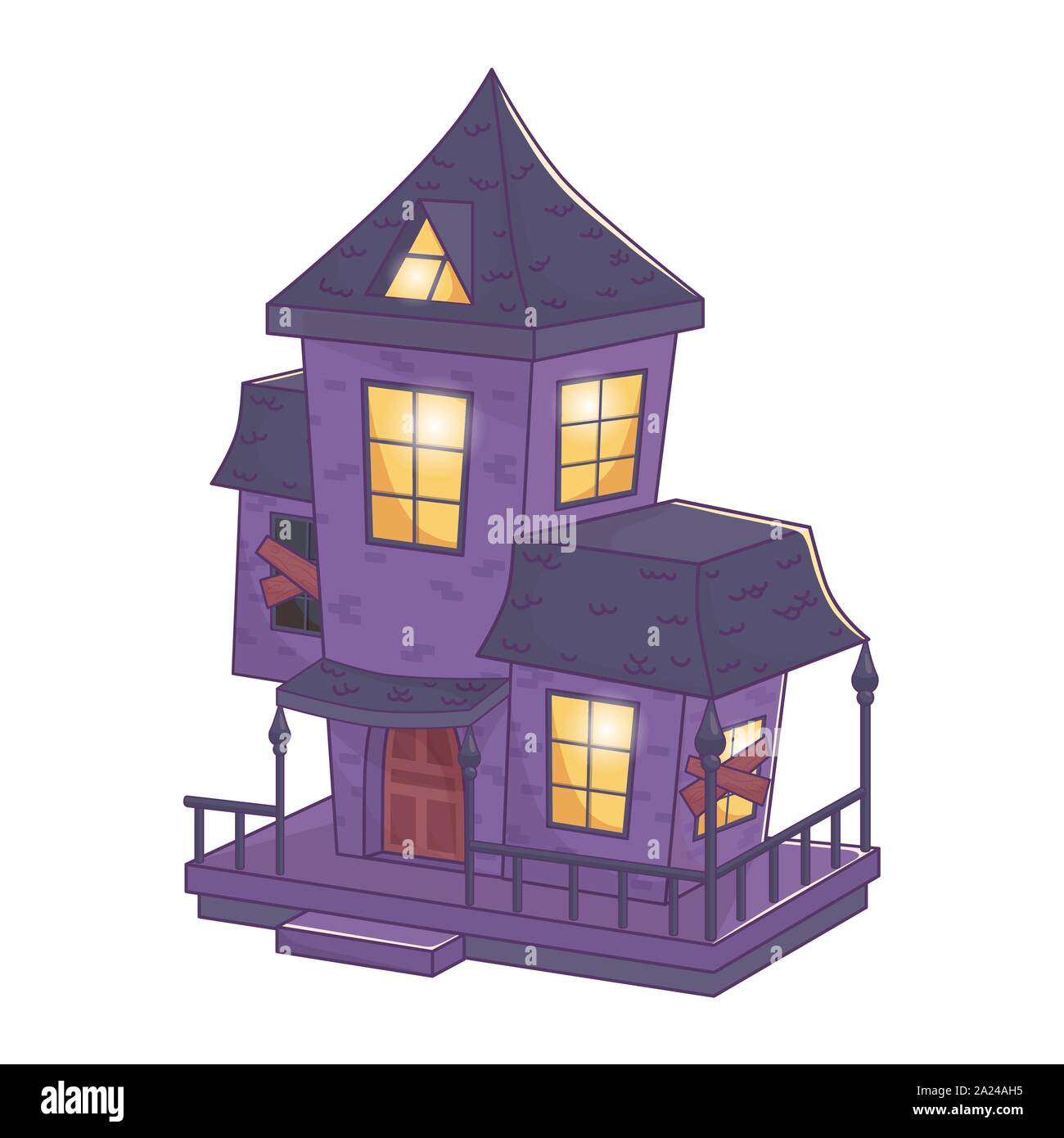 haunted house trick or treat happy halloween vector illustration Stock ...