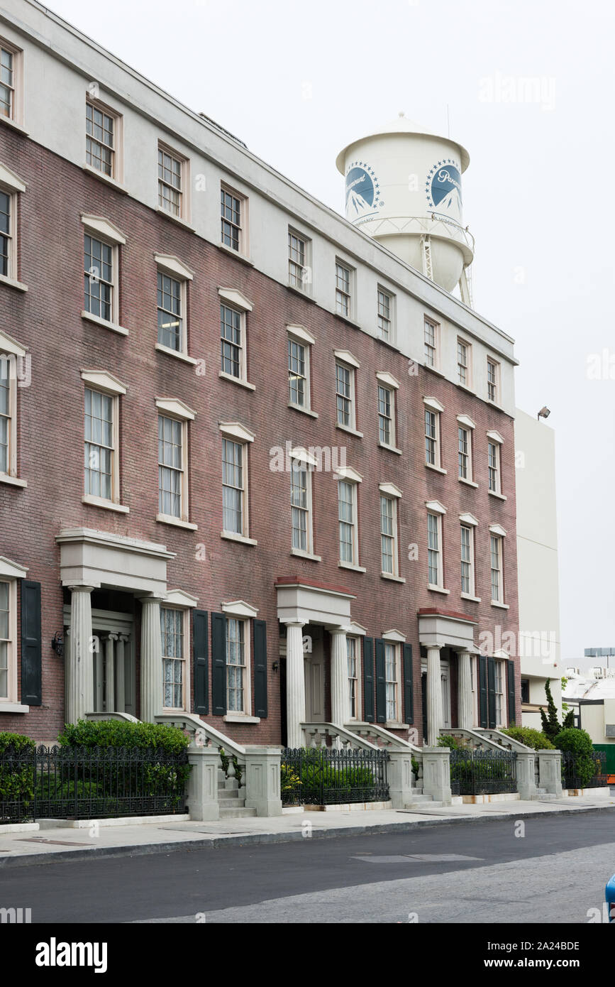 Paramount Studios back lot with New York City street scene that has ...