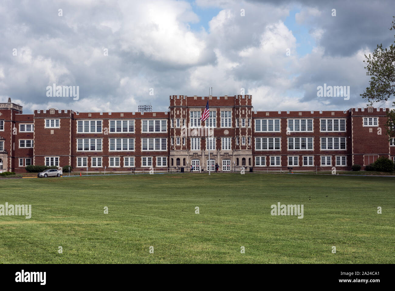 Parkersburg High School, designed by Frank L. Packard and built from ...
