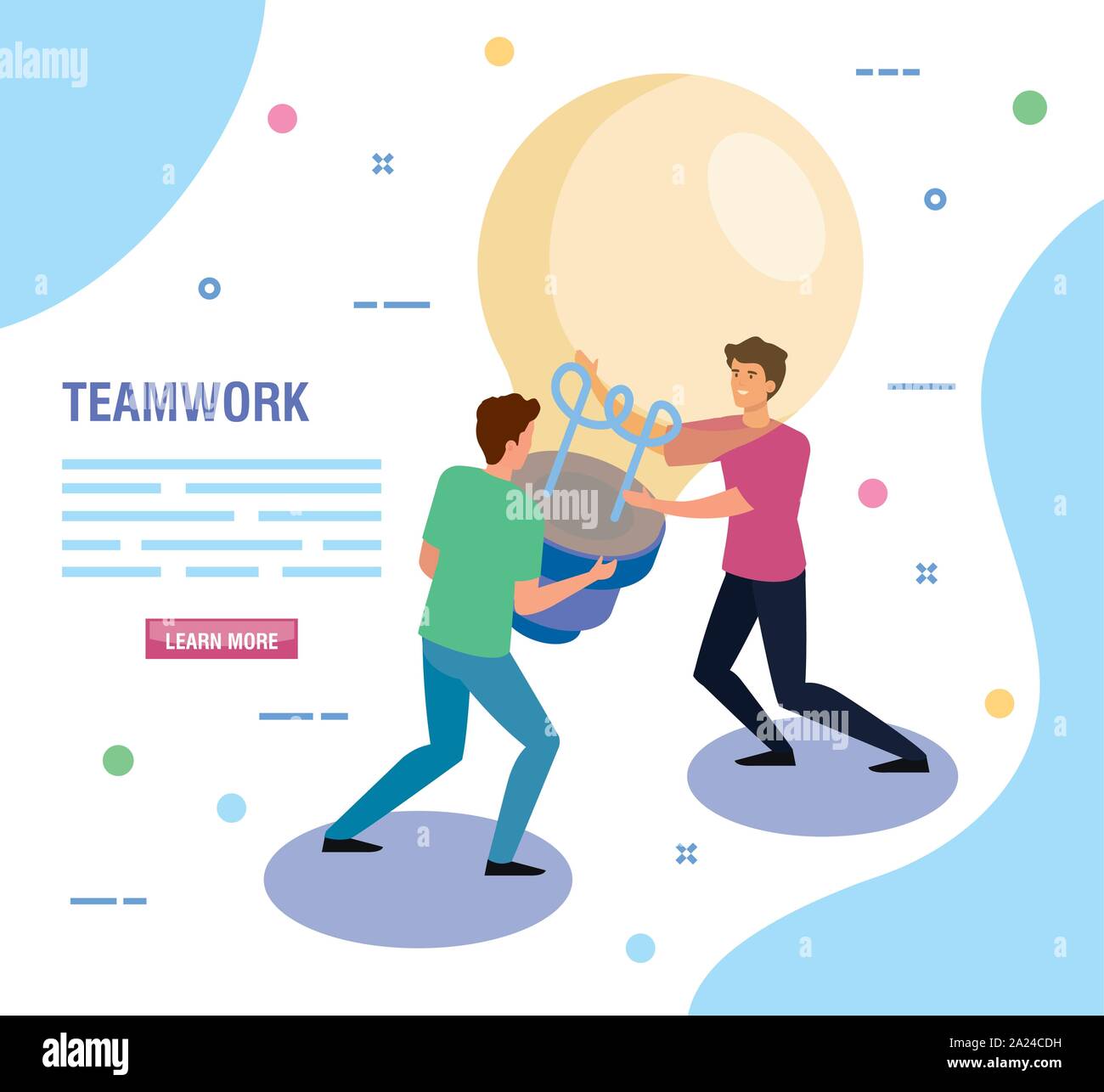 teamwork people with light bulb Stock Vector Image & Art - Alamy
