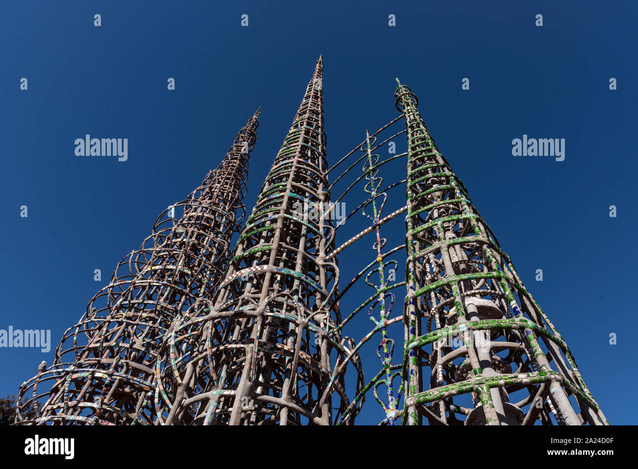 Part of Watts Towers, a collection of structures and art in the low ...