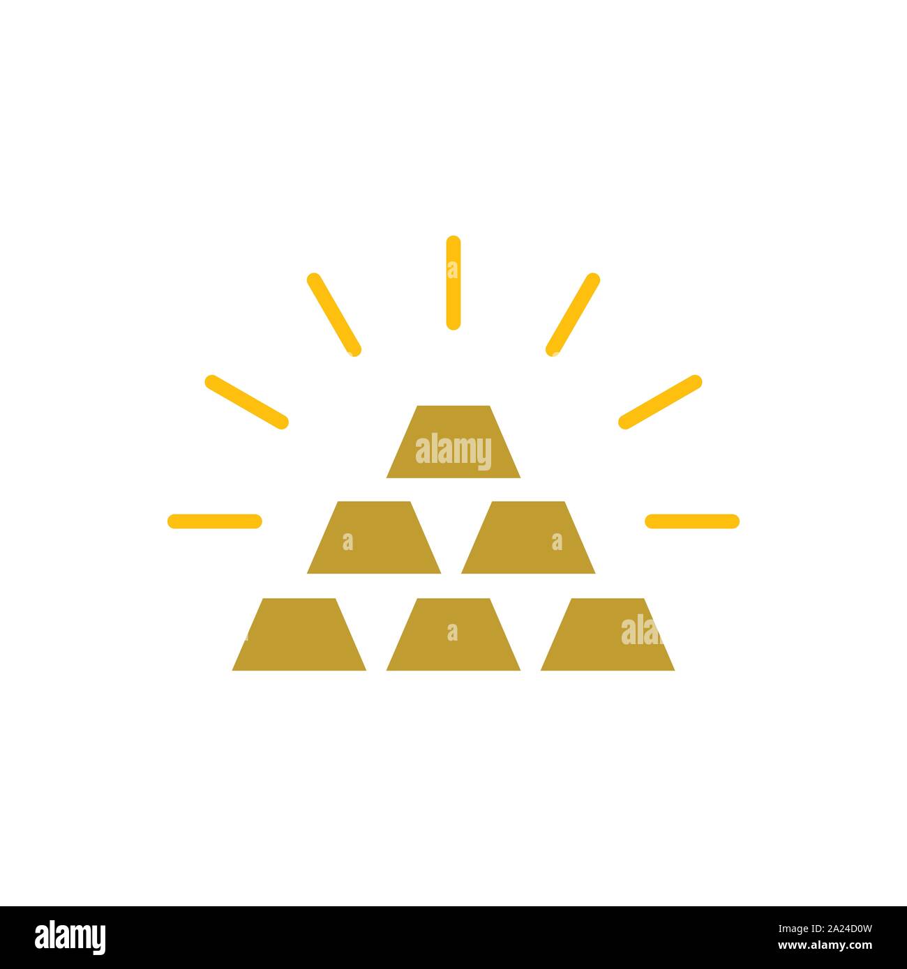 Gold bar icon vector for graphic design, logo, web site, social media ...