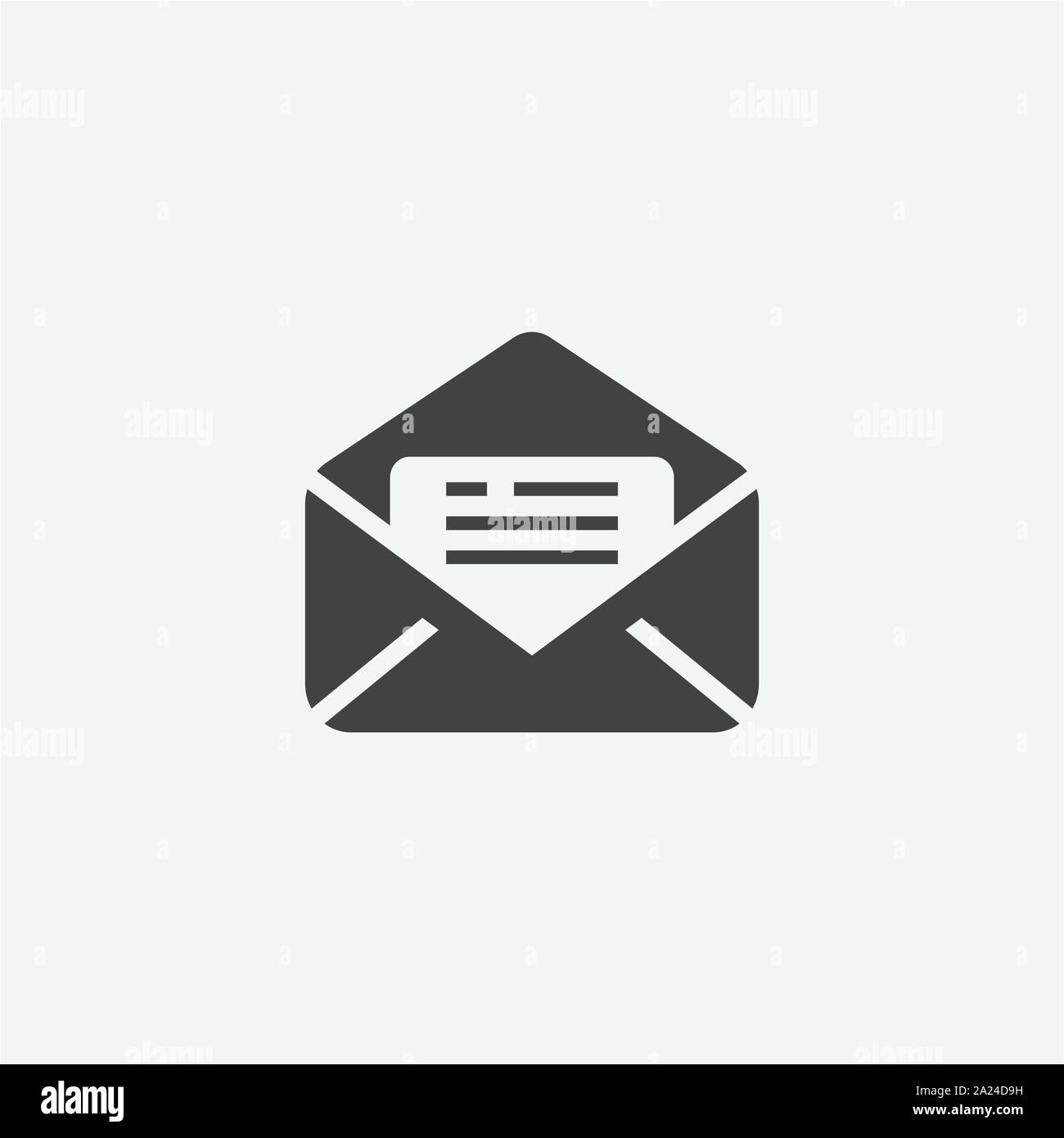 email flat icon logo design, envelope icon, letter icon vector ...
