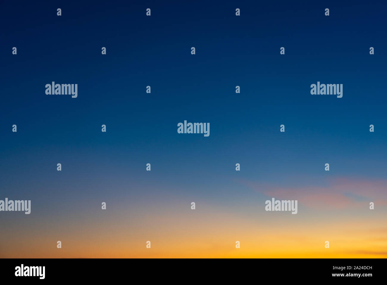 Colorful clear sky with no clouds at dusk after sunset Stock Photo - Alamy