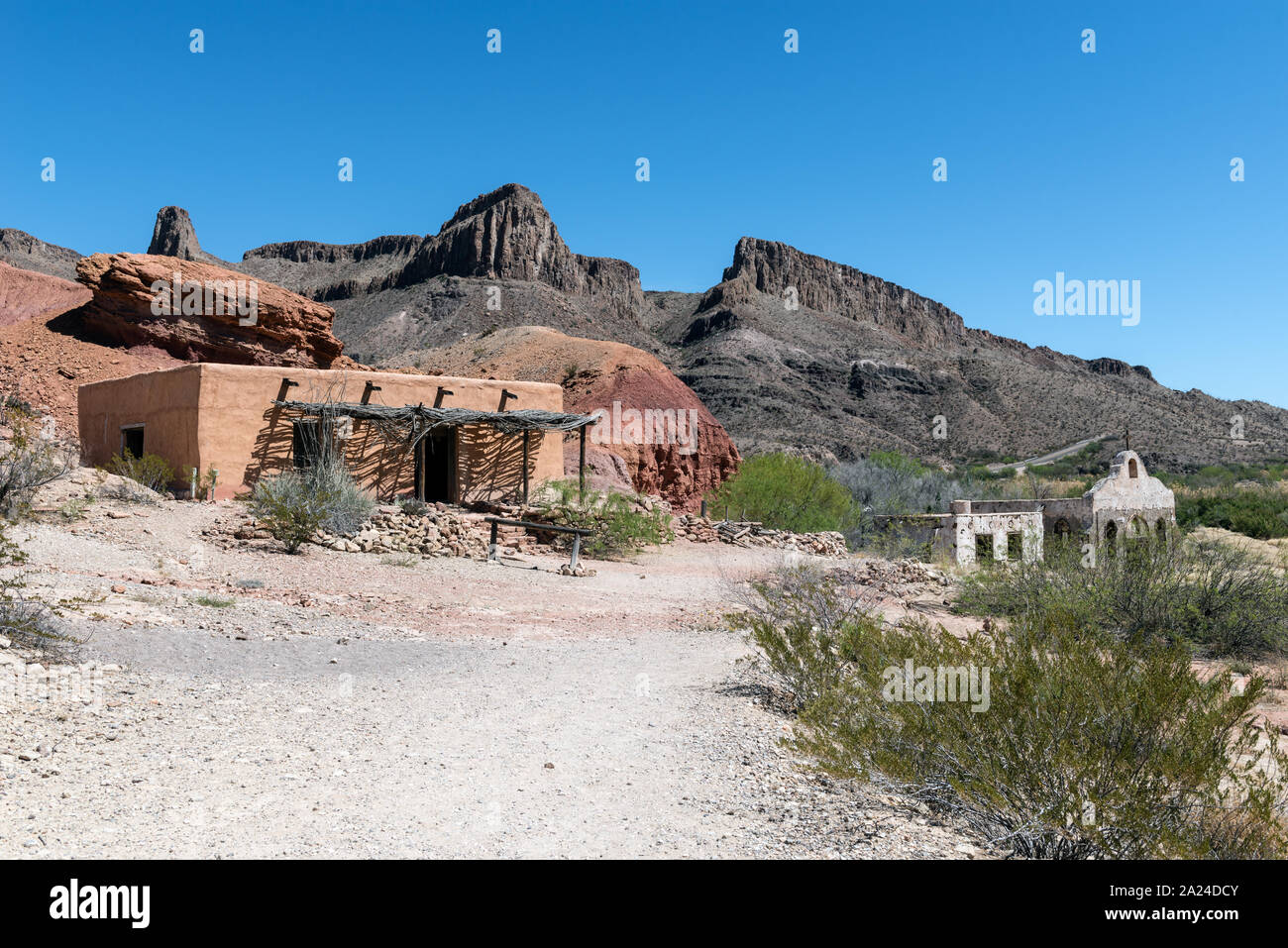 Part of a much-used, now-abandoned western movie set along the Rio ...