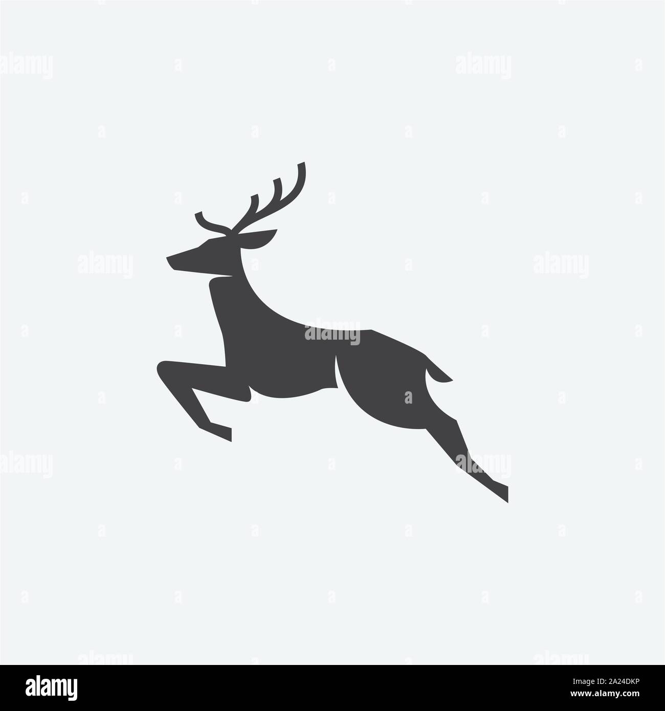 deer icon, deer illustration, deer vector design template, rain deer ...