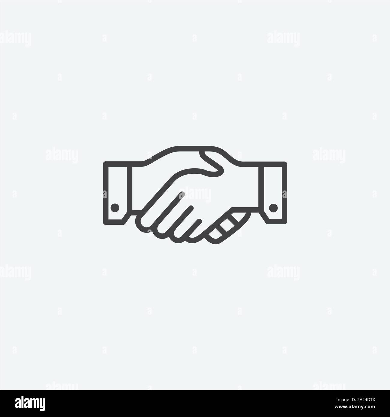 hand shake icon, hand shake linear vector, business icon, agreement ...