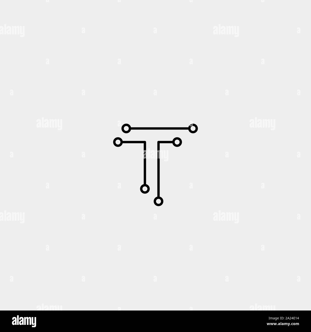 Letter T Logo Tech Wifi Vector Design Stock Vector Image & Art - Alamy