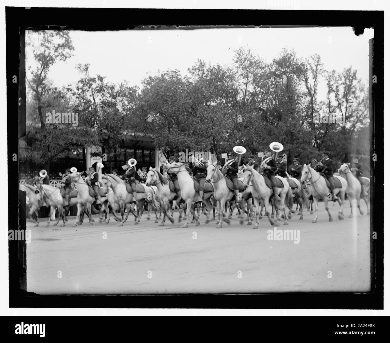 Part of the military parade first day. The mounted band of the 2nd U.S ...