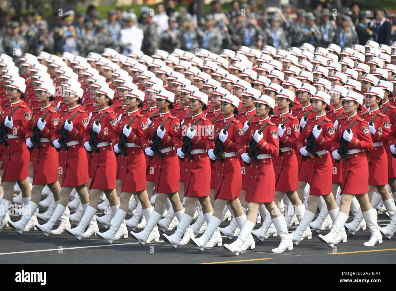 Beijing military women parade hi-res stock photography and images - Alamy