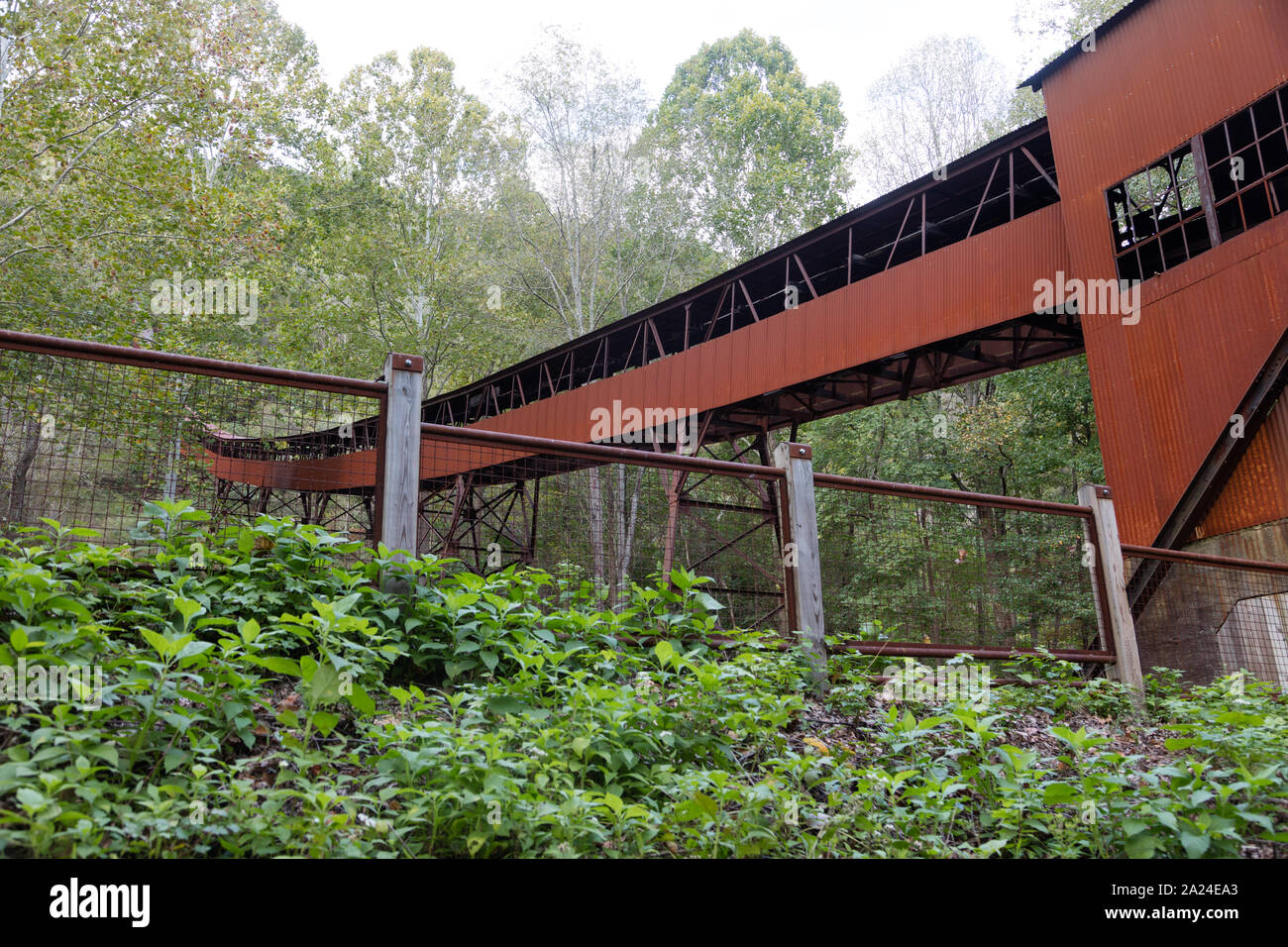 Part of the restored tipple and conveyor structure at Nuttallburg, West ...