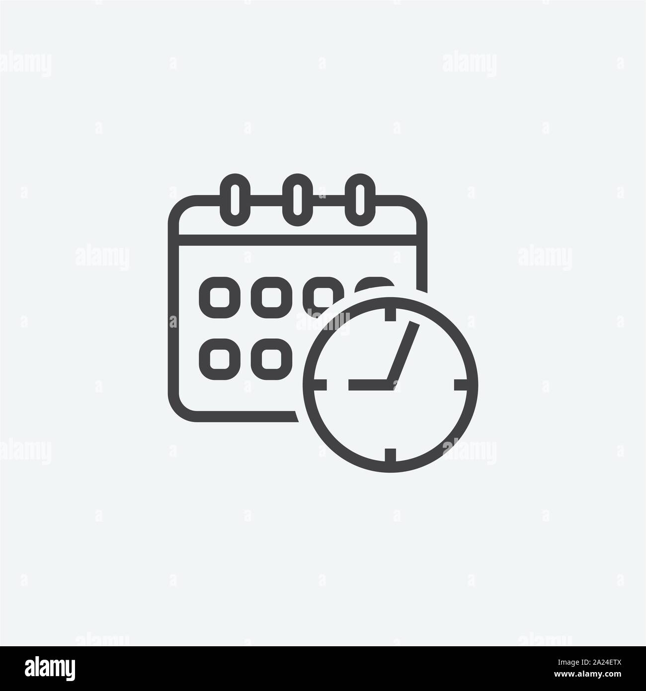 Calendar Icon in trendy flat style isolated on grey background ...