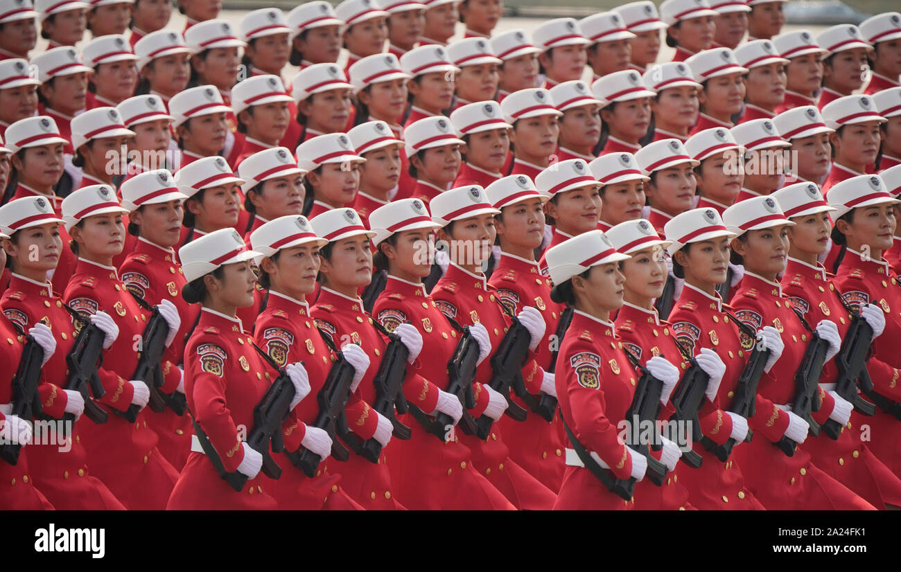 Beijing military women parade hi-res stock photography and images - Alamy