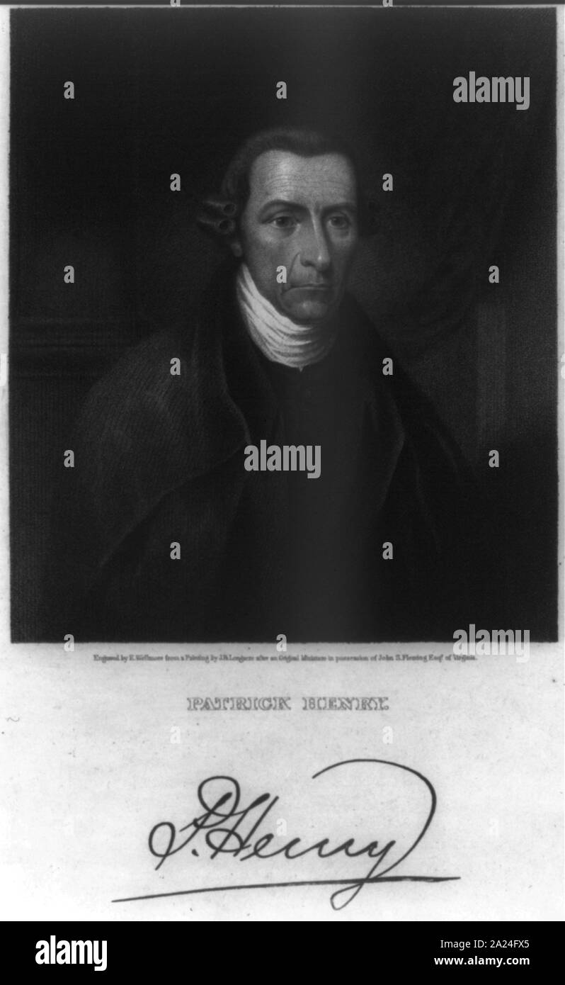 Patrick henry Black and White Stock Photos & Images - Alamy