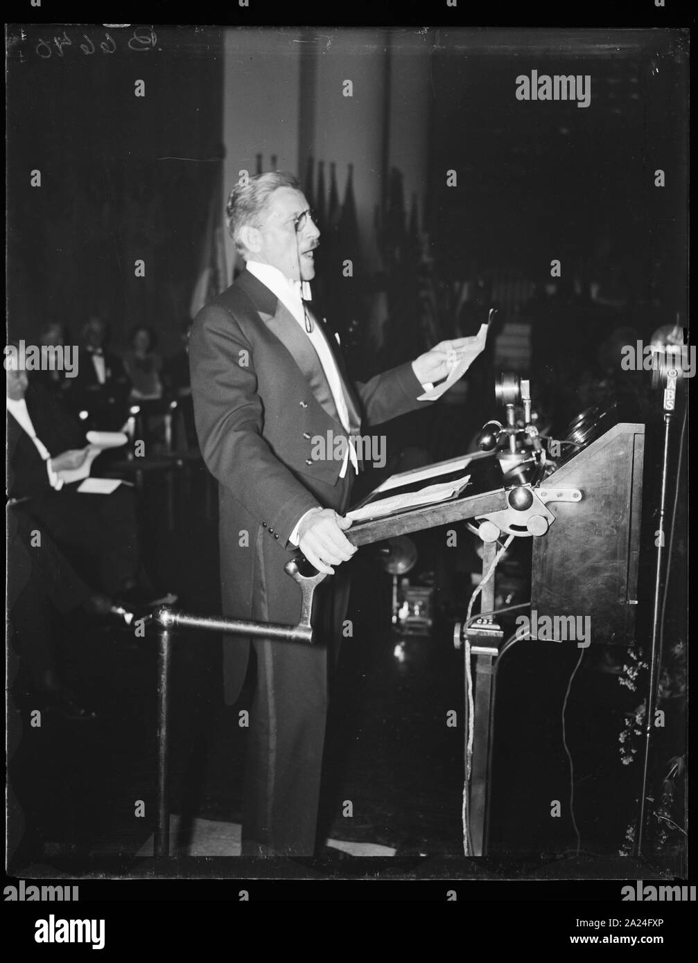 Patrick J. Hurley at podium Stock Photo - Alamy