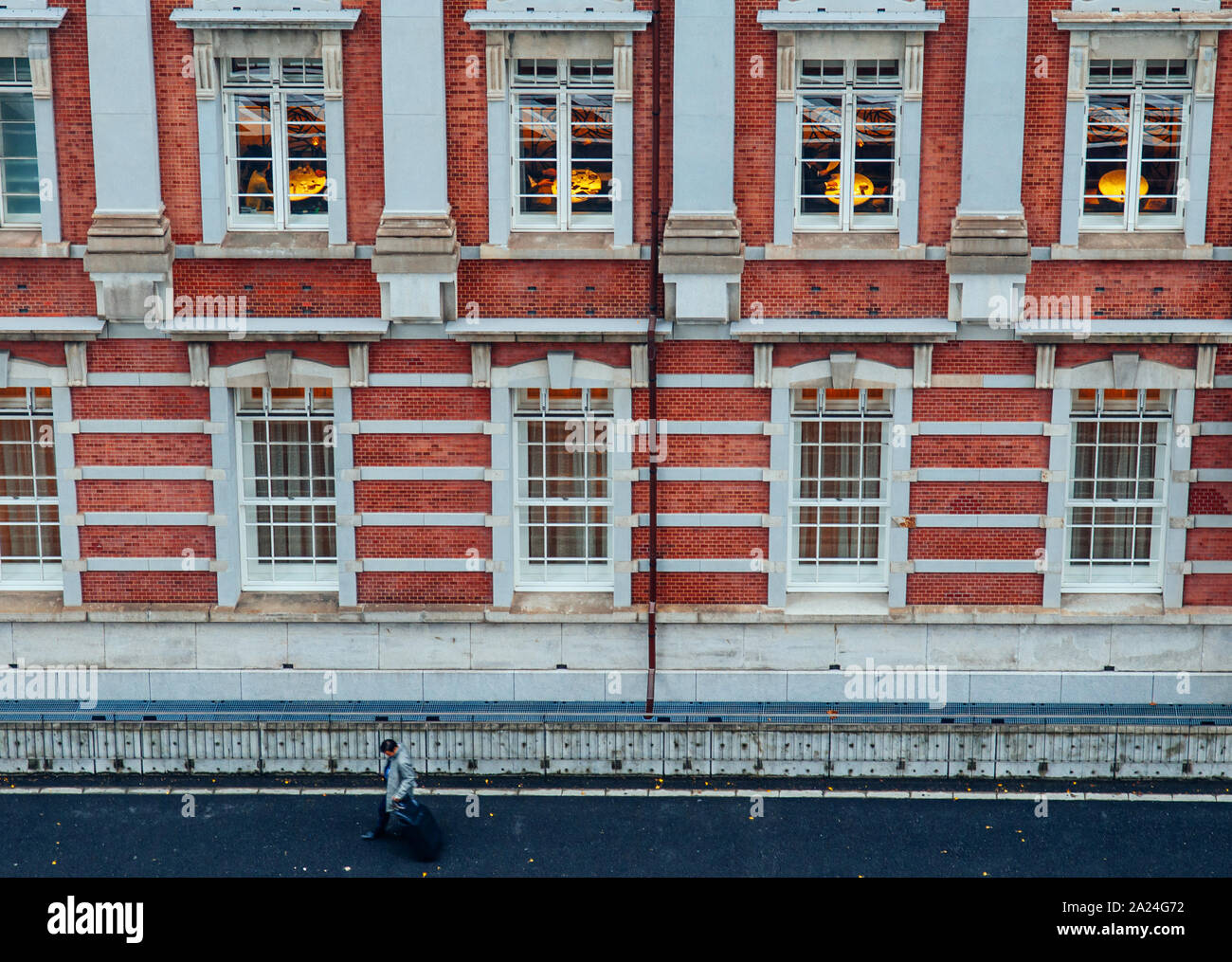 DEC 6, 2019 Tokyo, Japan - Tokyo Station historic red brick building ...