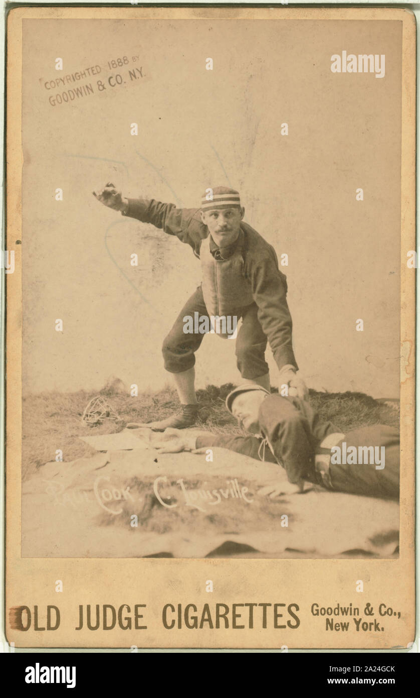 Paul Cook, Louisville Colonels, baseball card portrait Stock Photo - Alamy