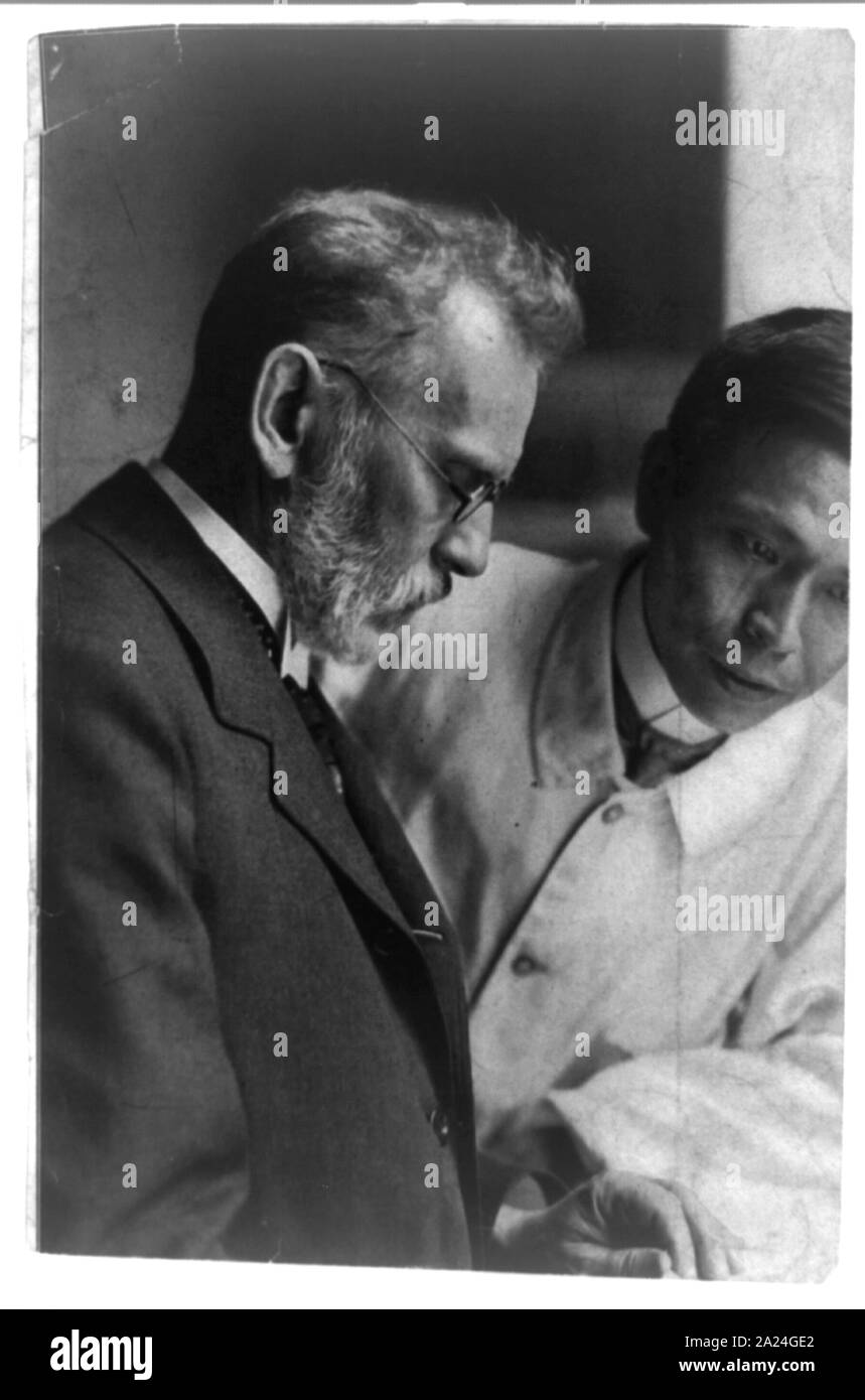 Paul Ehrlich, half-length portrait, standing, facing right, with ...