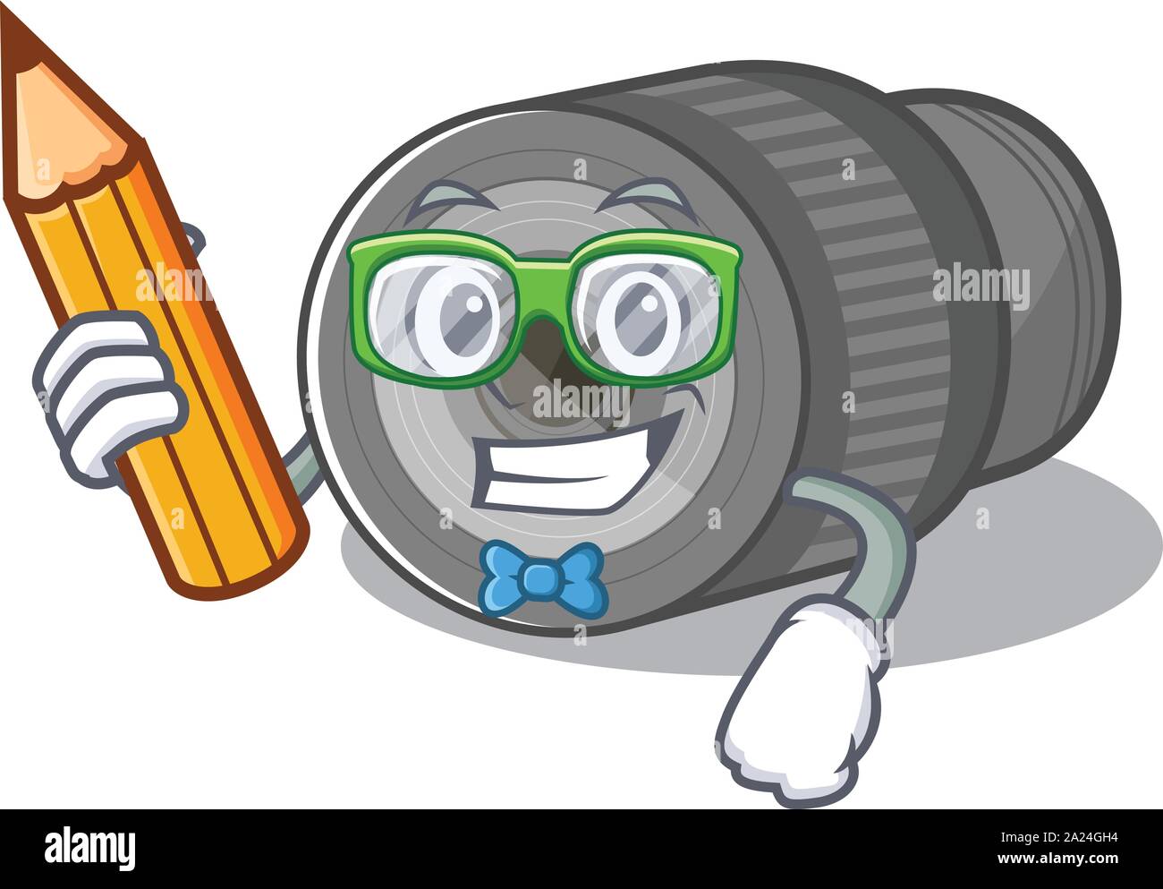 Student zoom lens in a cartoon bag Stock Vector Image & Art - Alamy