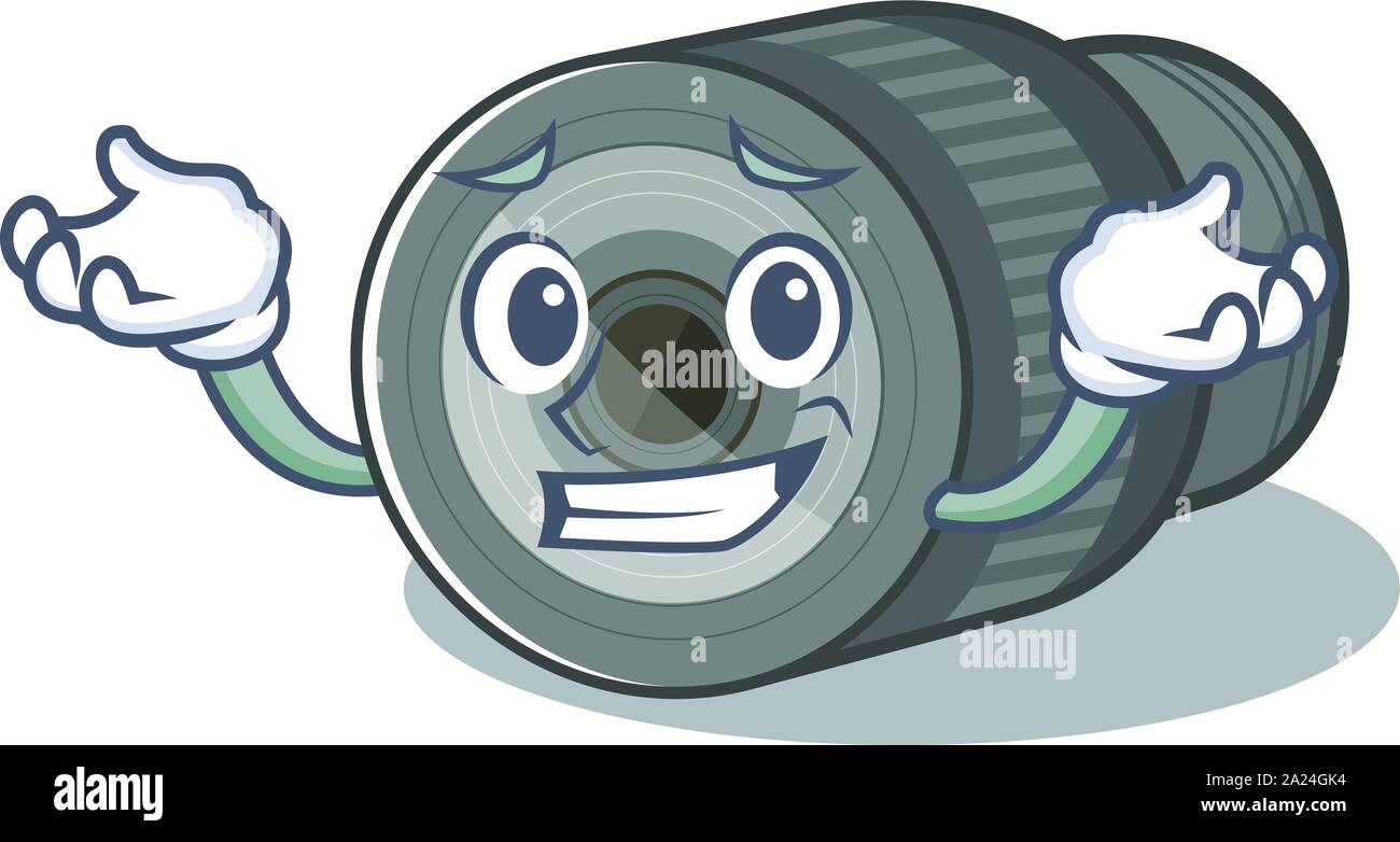 Grinning zoom lens in a cartoon bag Stock Vector Image & Art - Alamy