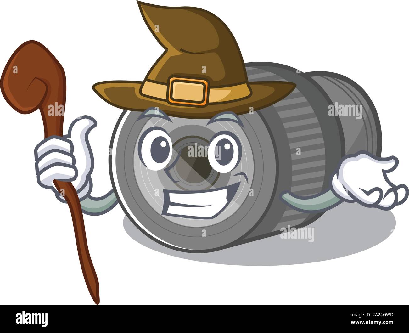 Witch zoom lens cartoon shape in character Stock Vector Image & Art - Alamy