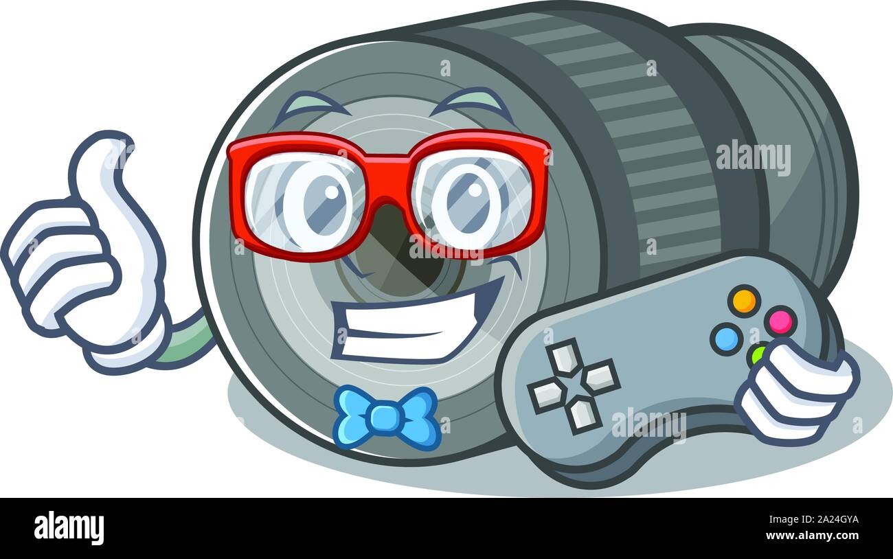 Gamer zoom lens cartoon shape in character Stock Vector Image & Art - Alamy