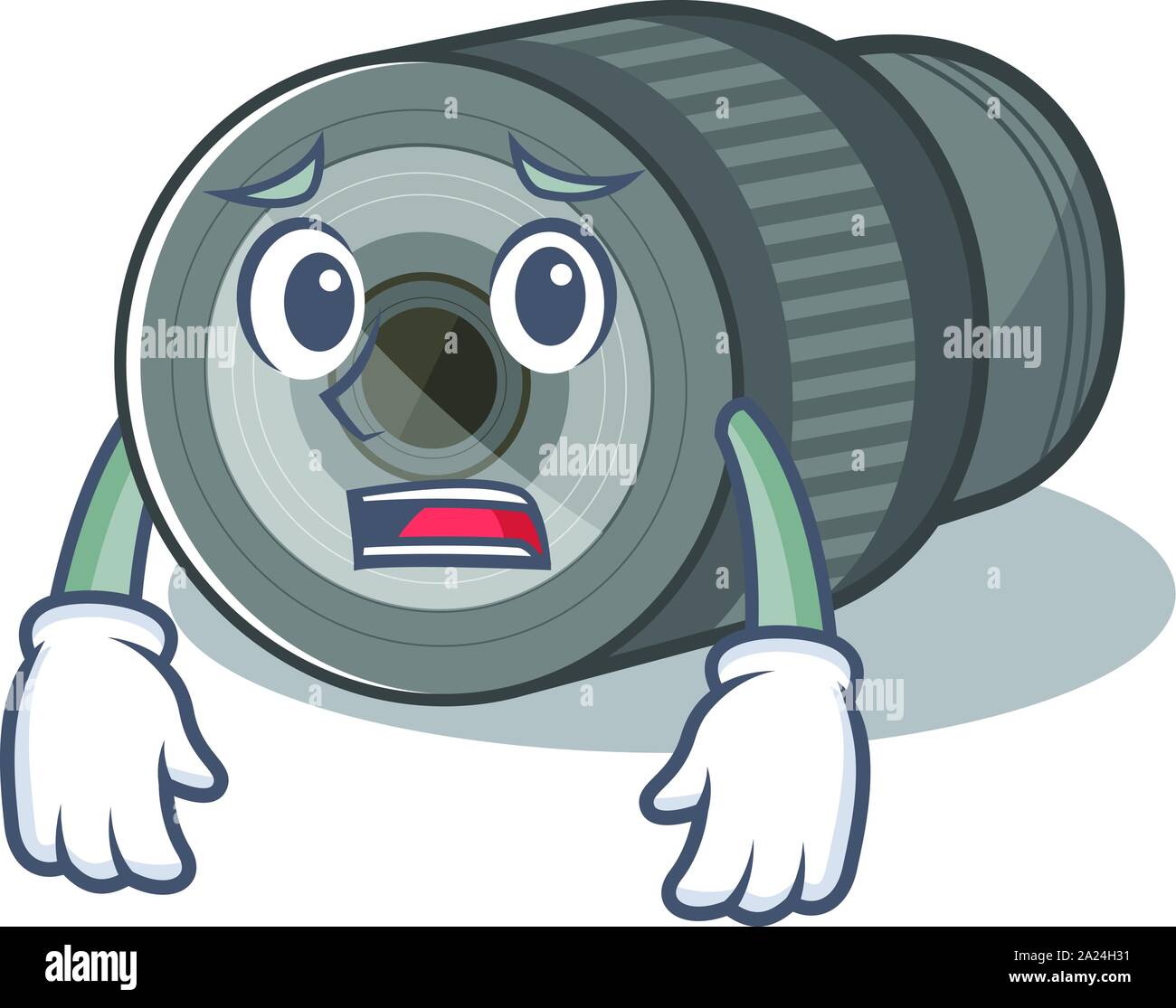 Afraid zoom lens cartoon shape in character Stock Vector Image & Art ...