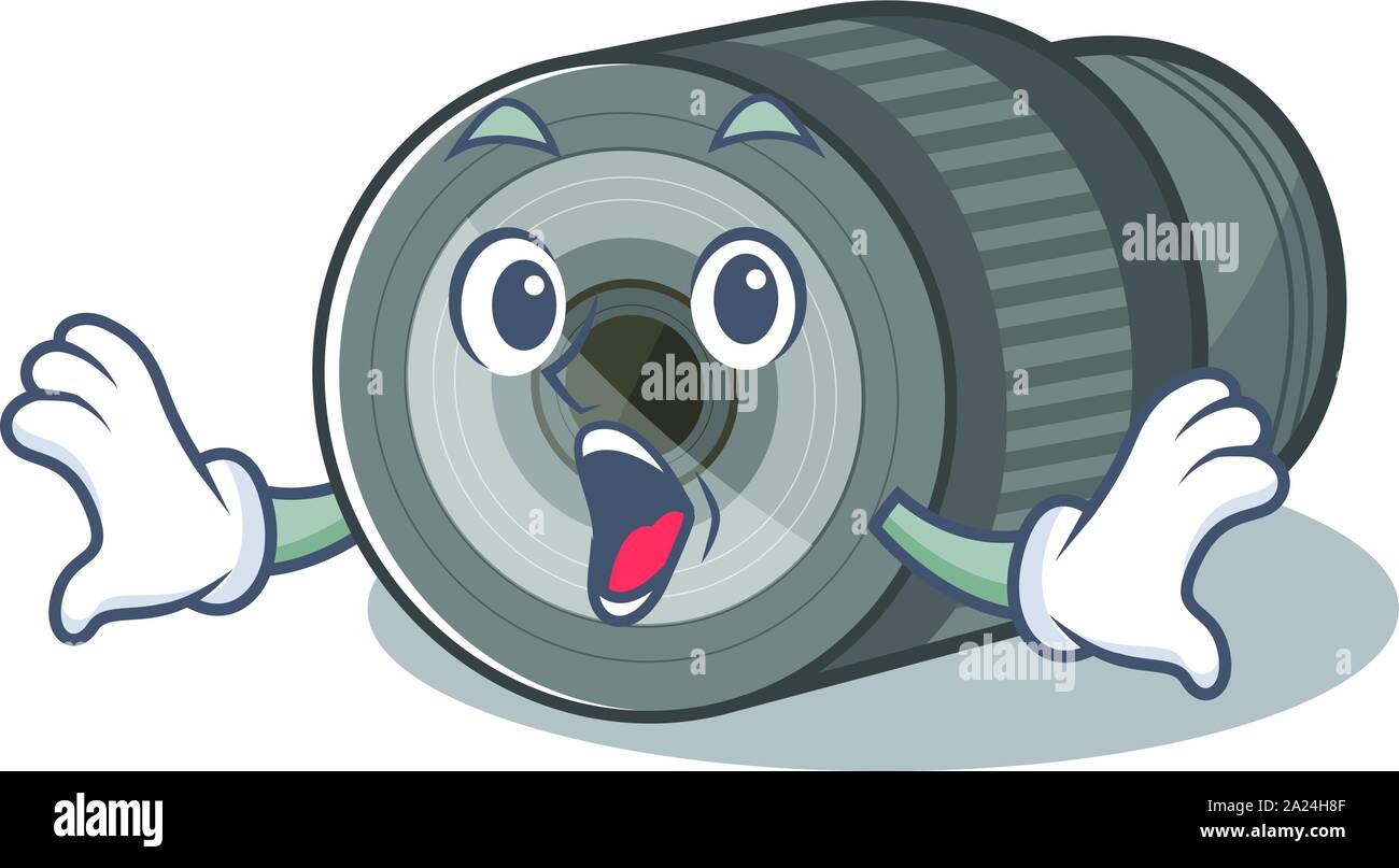 Surprised zoom lens cartoon shape in character Stock Vector Image & Art ...