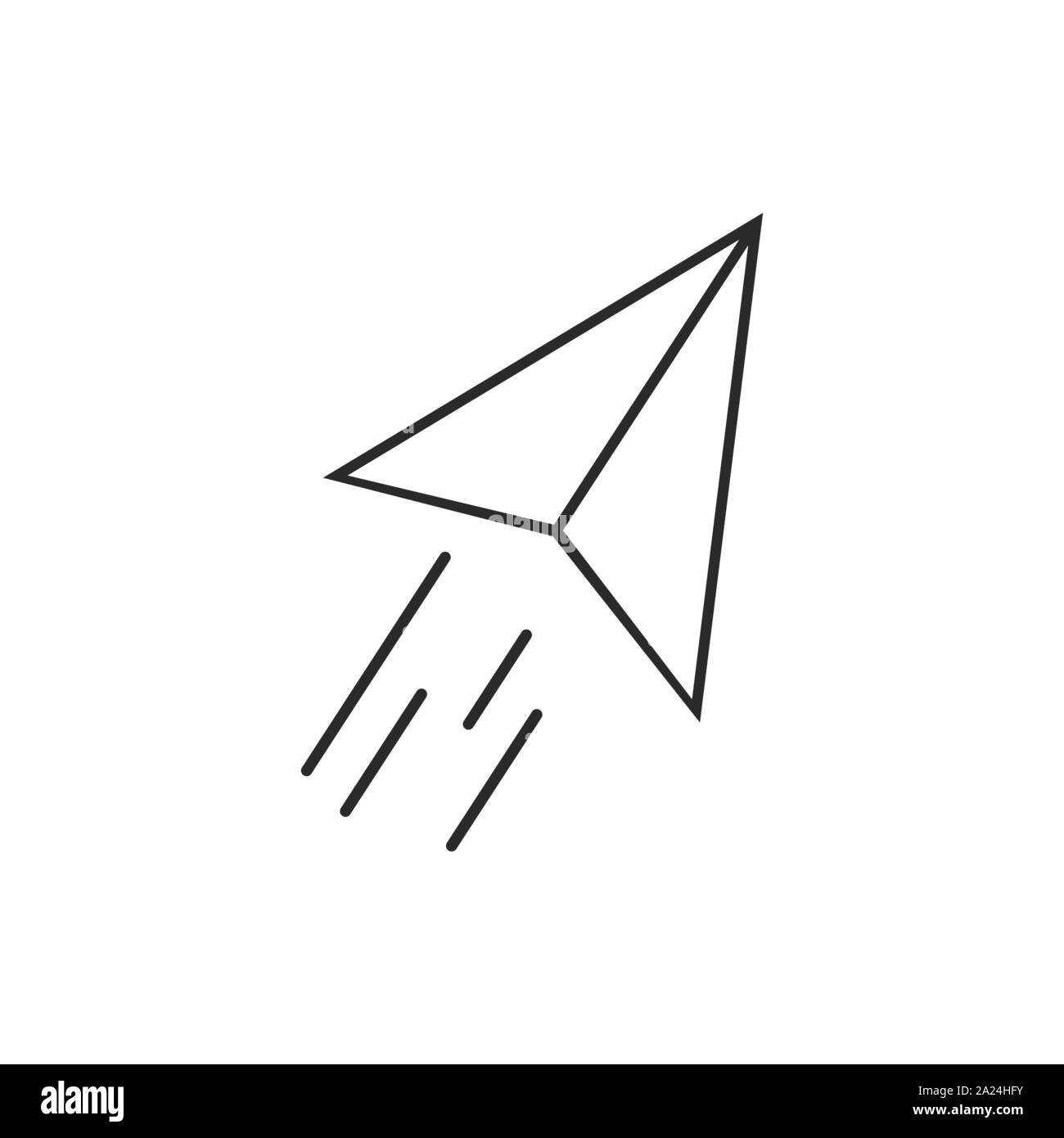Flat Paper Airplane Icon