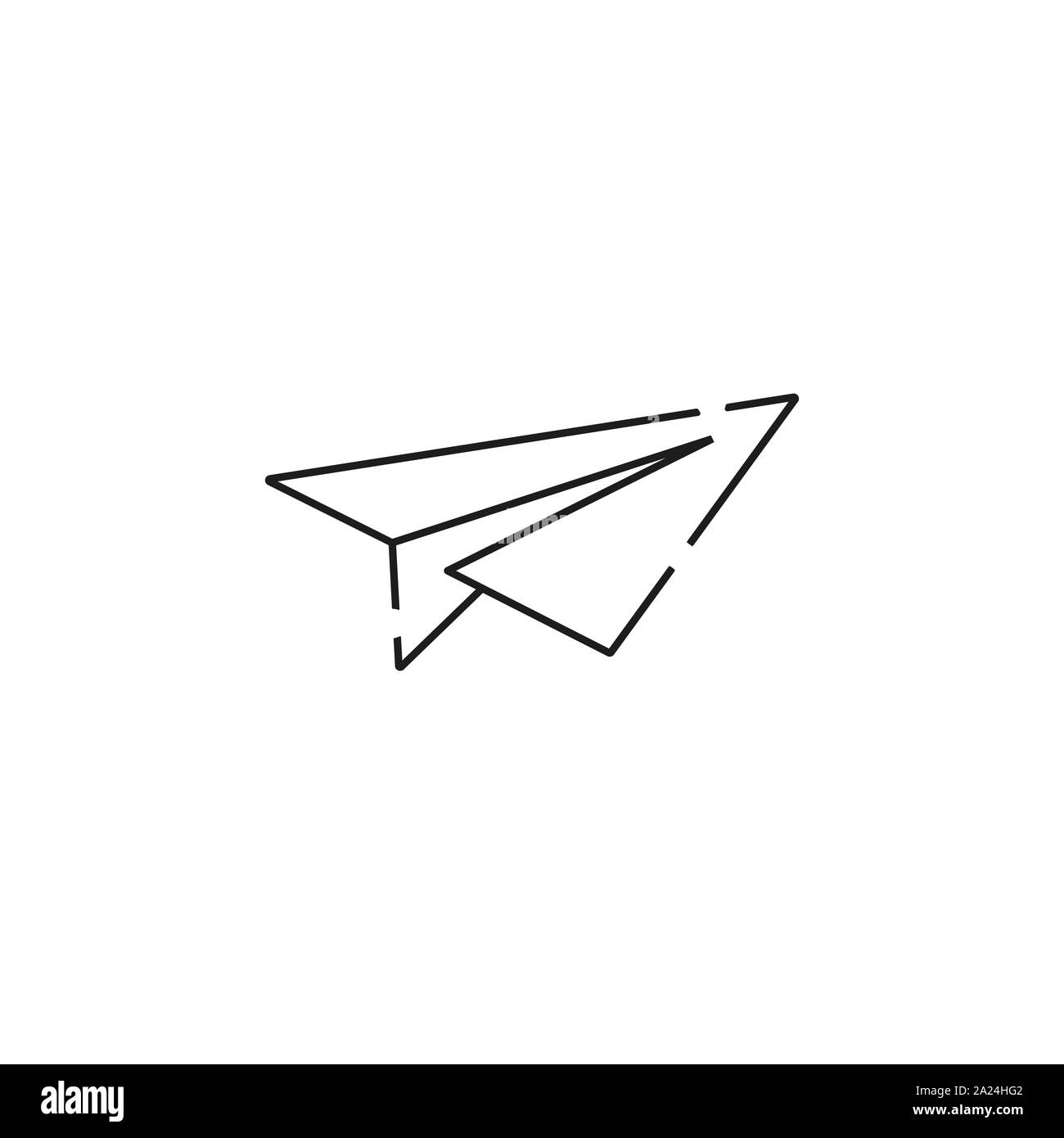 Paper airplane icon. Vector illustration, flat design Stock Vector ...