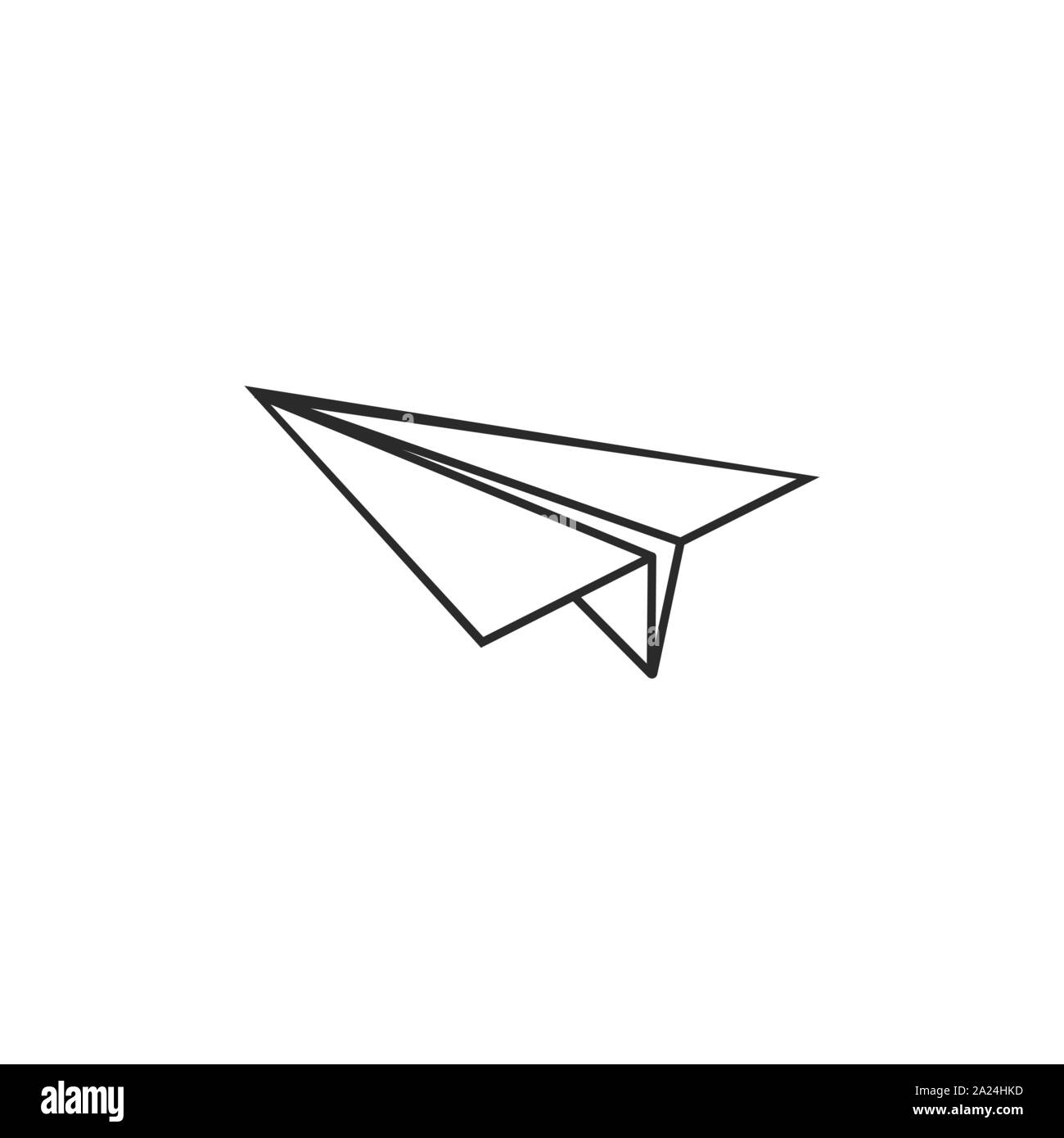 Paper airplane icon. Vector illustration, flat design Stock Vector ...