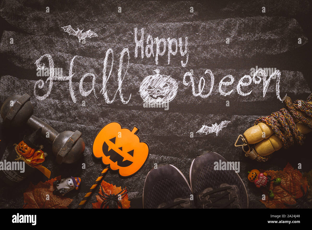 Happy Halloween day with Fitness, Exercise, Working out healthy ...