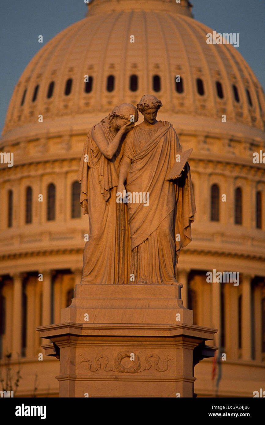 Peace Monument, outside the U.S. Capitol, honors the U.S. Navy's Civil ...